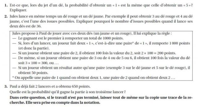 Sujet de brevet de mathématiques et correction : Amérique du Nord, 11 ...